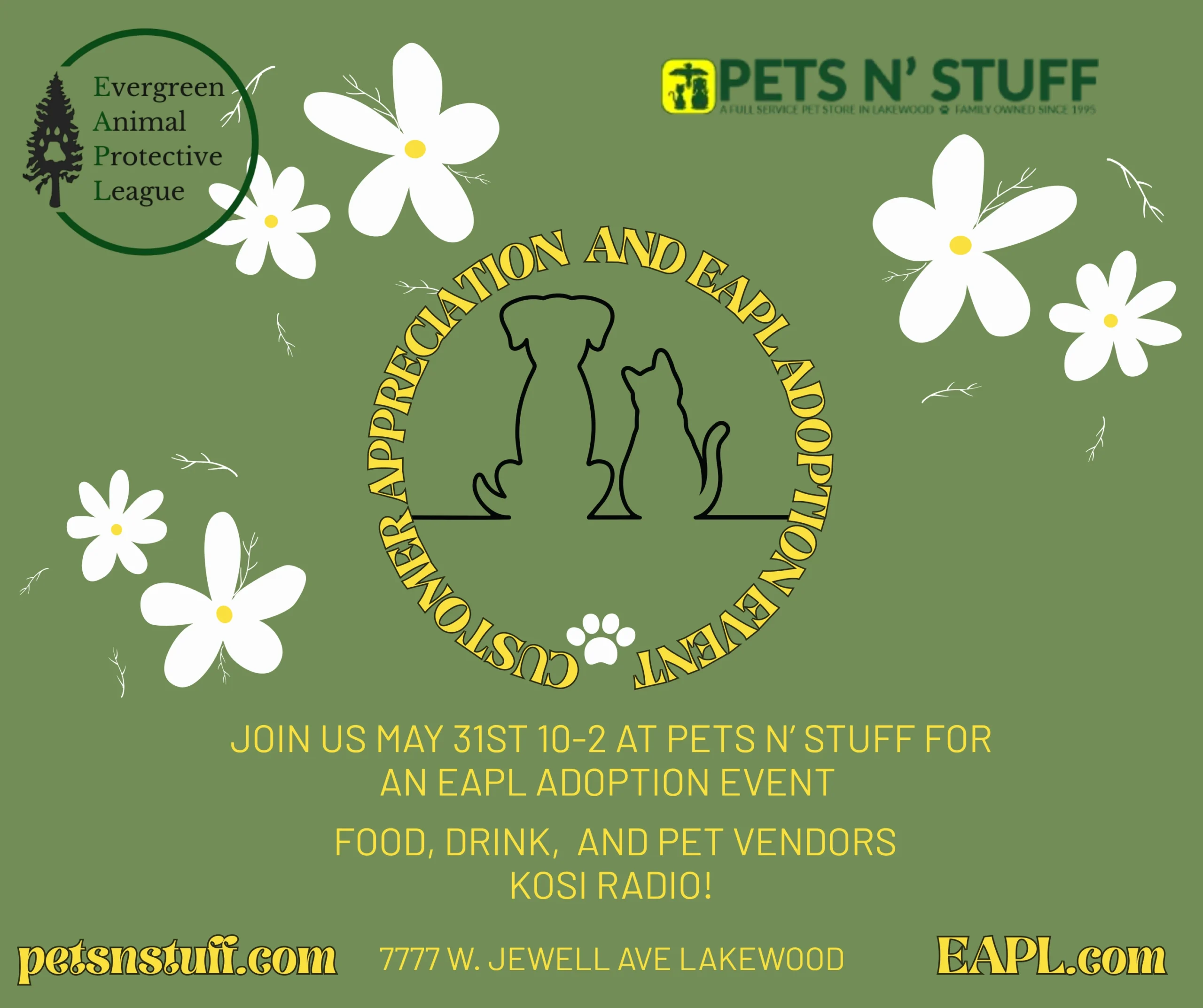 Pets and Stuff Customer appreciation and EAPL Adoption Event ...